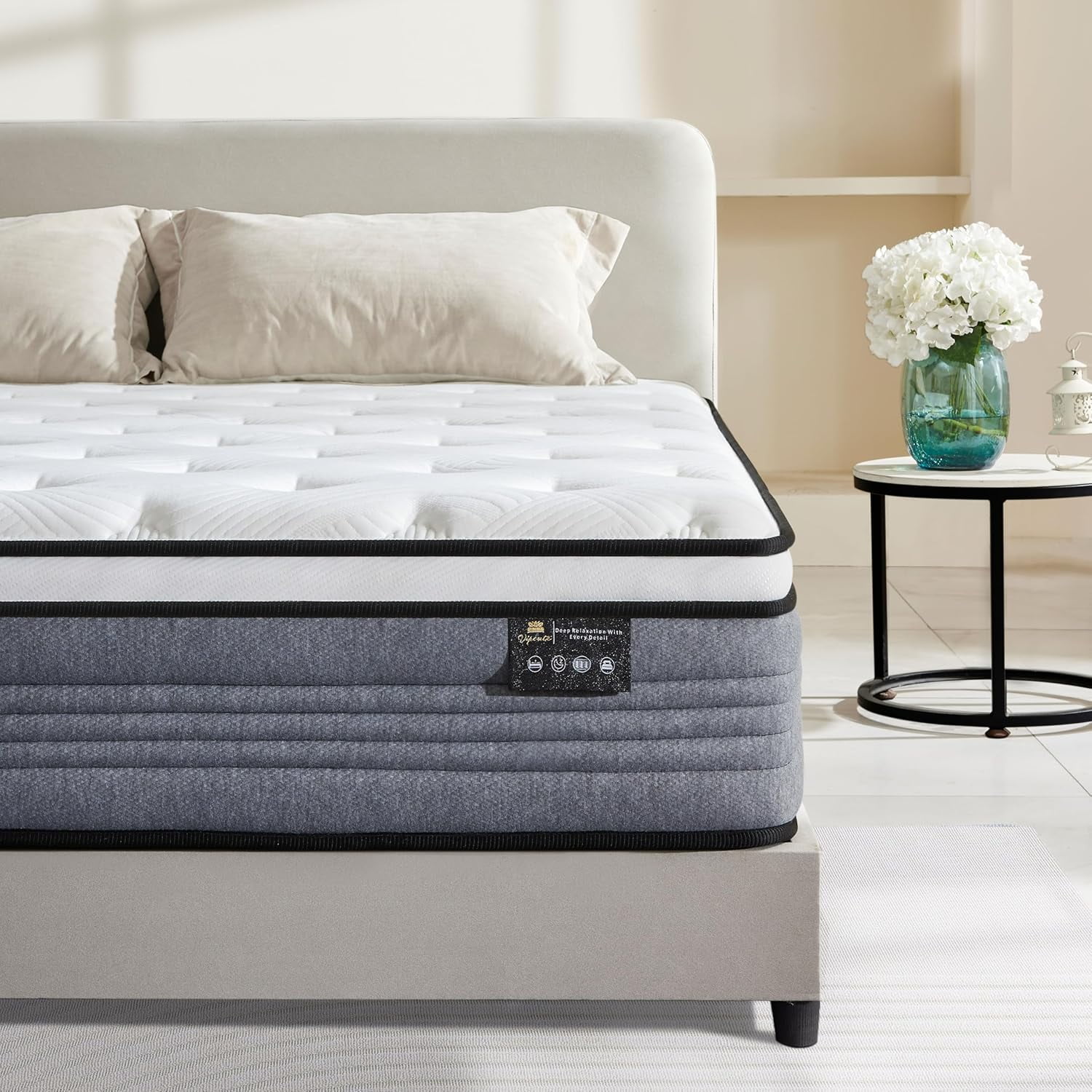 Large mattress, 12-inch large mattress, 12-inch mixed bag spring ...
