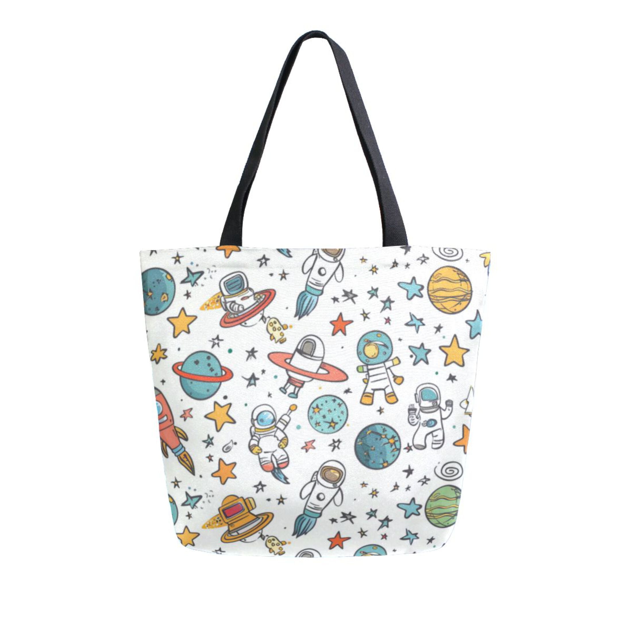 Large opening canvas tote bag, thickened canvas shopping bag, commuter handbag, multi-color ...