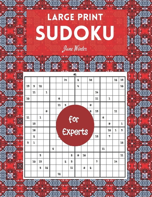 Large print Sudoku for Experts: Brain Games For Adults, 16x16 Large ...