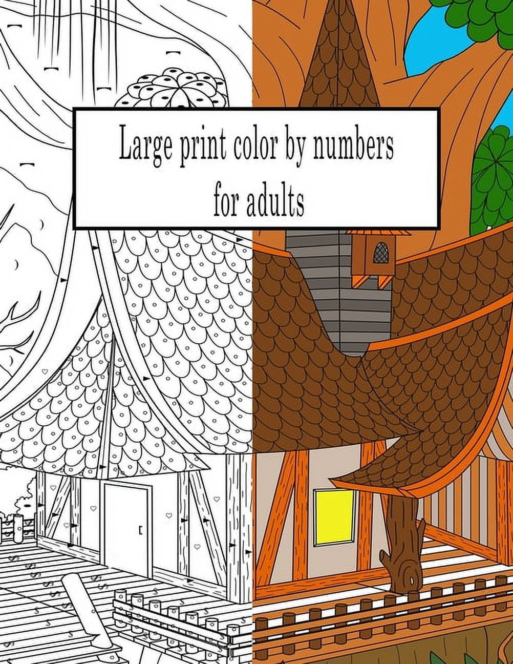 Large print color by numbers for adults: Large Print Creative Haven ...