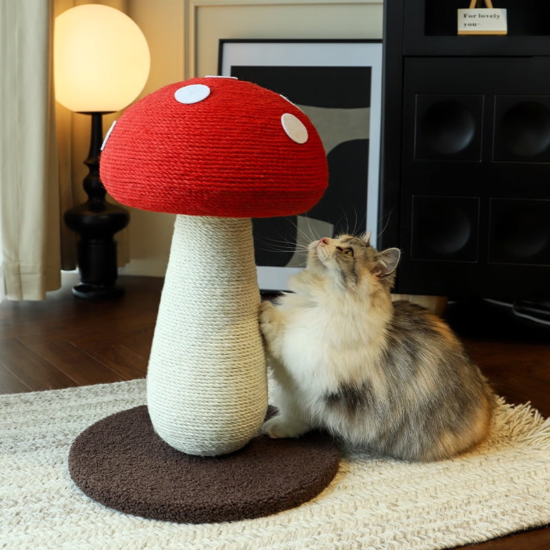Large red mushroom cat scratching board resistant to scratching and not ...