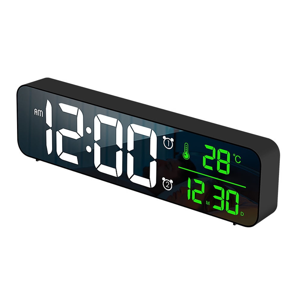 Large screen LED digital clock, desk mounted luminous clock, display ...