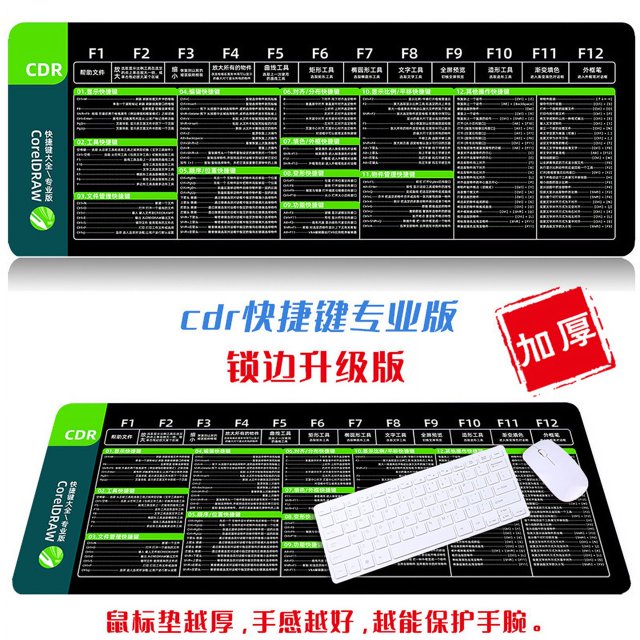 Large shortcut key mouse pad PS office AI shortcut key PPT key computer common office keyboard ...