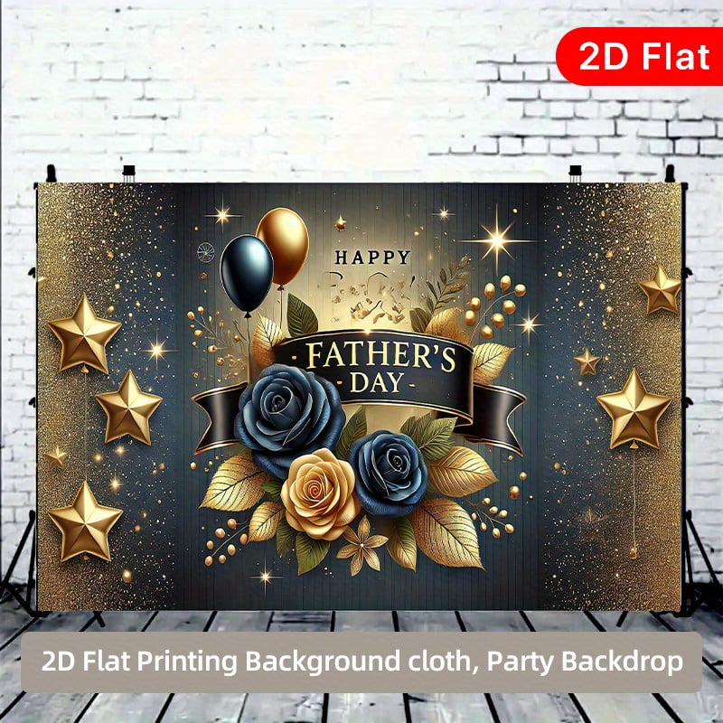 Large size Father Theme Backdrop Princess Pink Flowers Rainbow Father ...