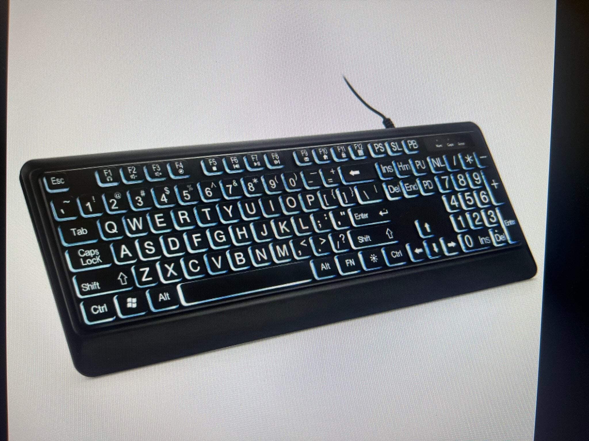 Large text keyboard LED backlight USB wired keyboard. - Walmart.com