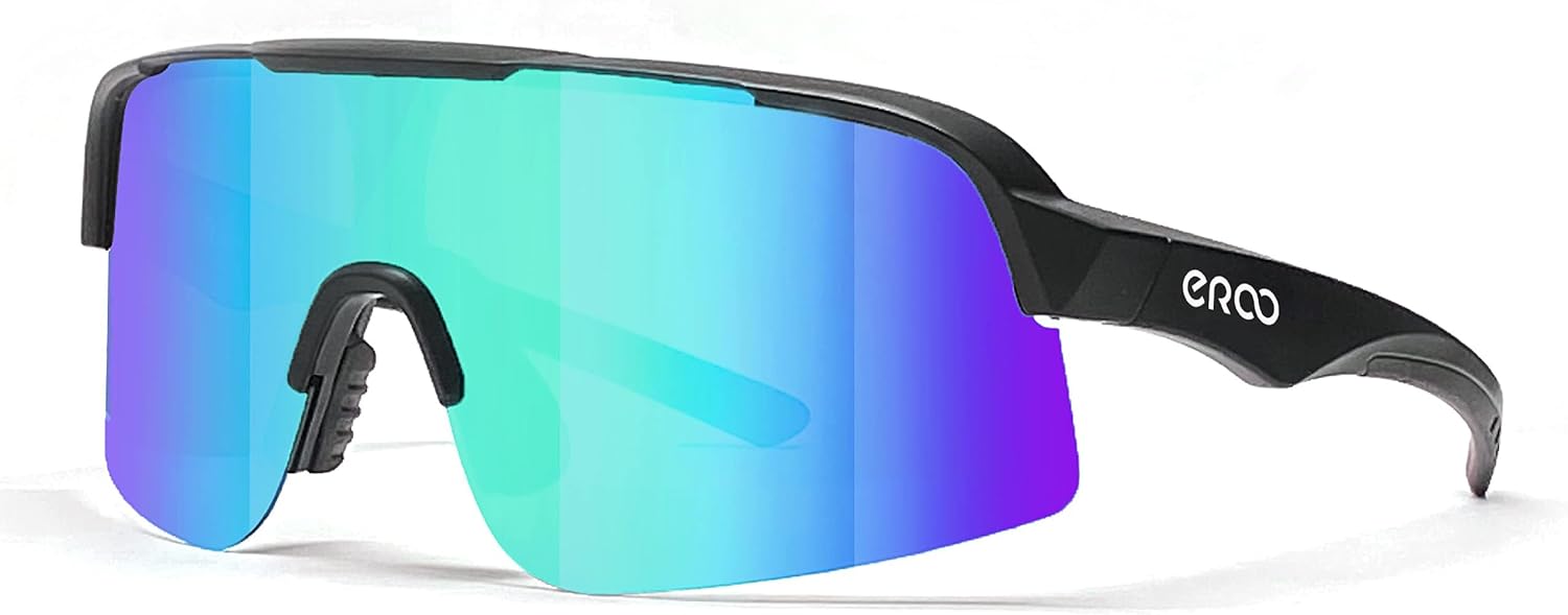 Large to Medium Polarized shield sunglasses for men, baseball ski ...