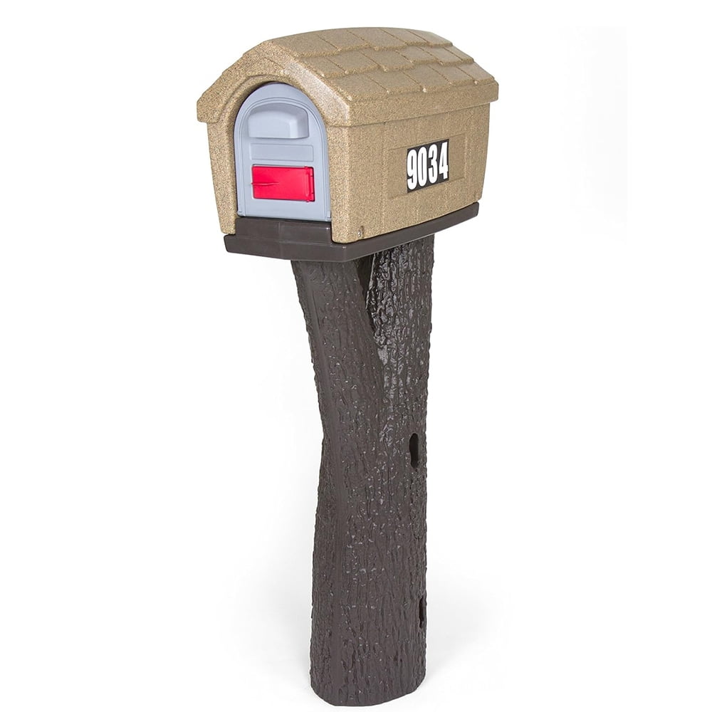 Large traditional Plastic Residential Mailbox, Classic Post Large ...