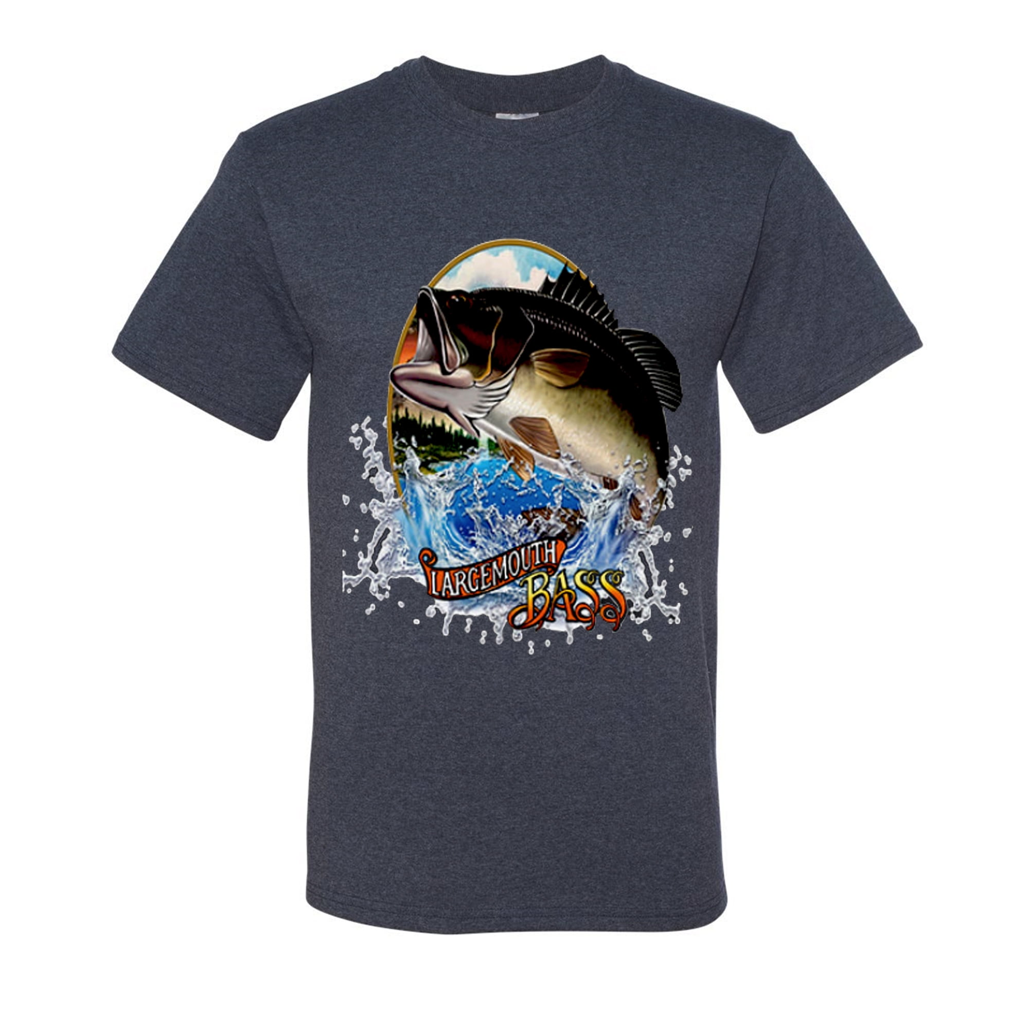 LargeMouth Bass Fish Fishling Lovers Mens T-shirts , Vintage Heather ...
