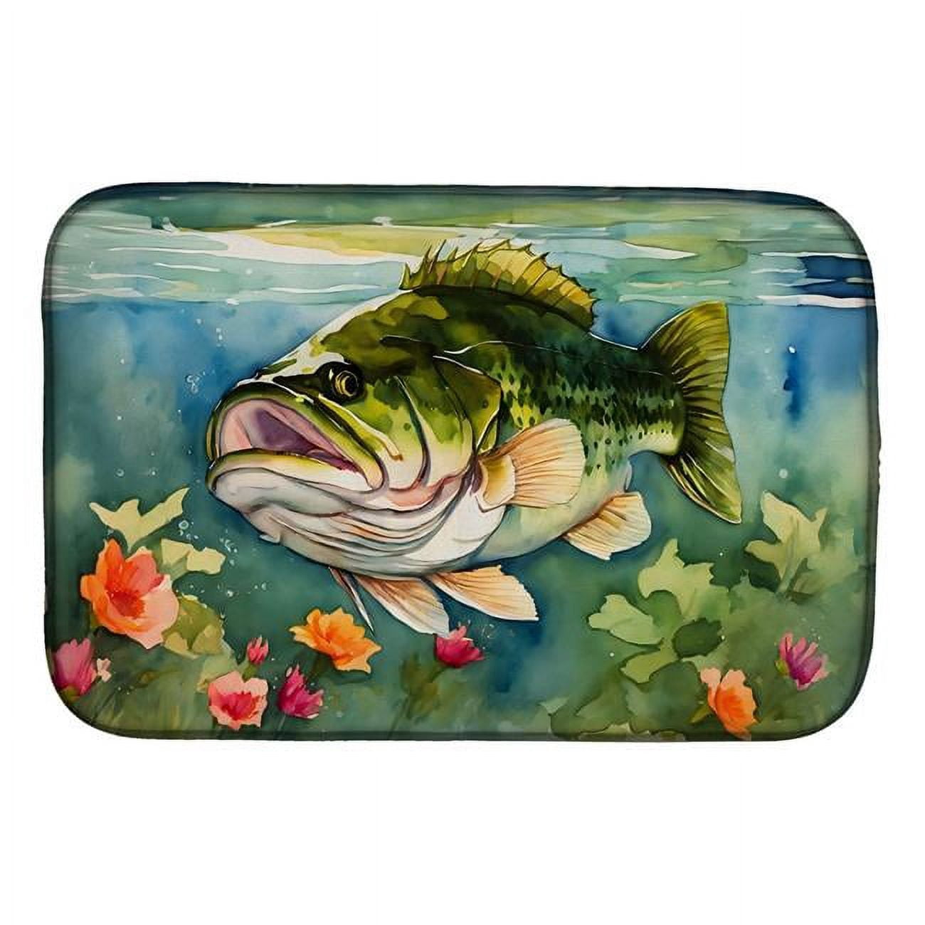 Carolines Treasures DAC2802DDM 21 x 14 in. Largemouth Bass Dish Drying ...
