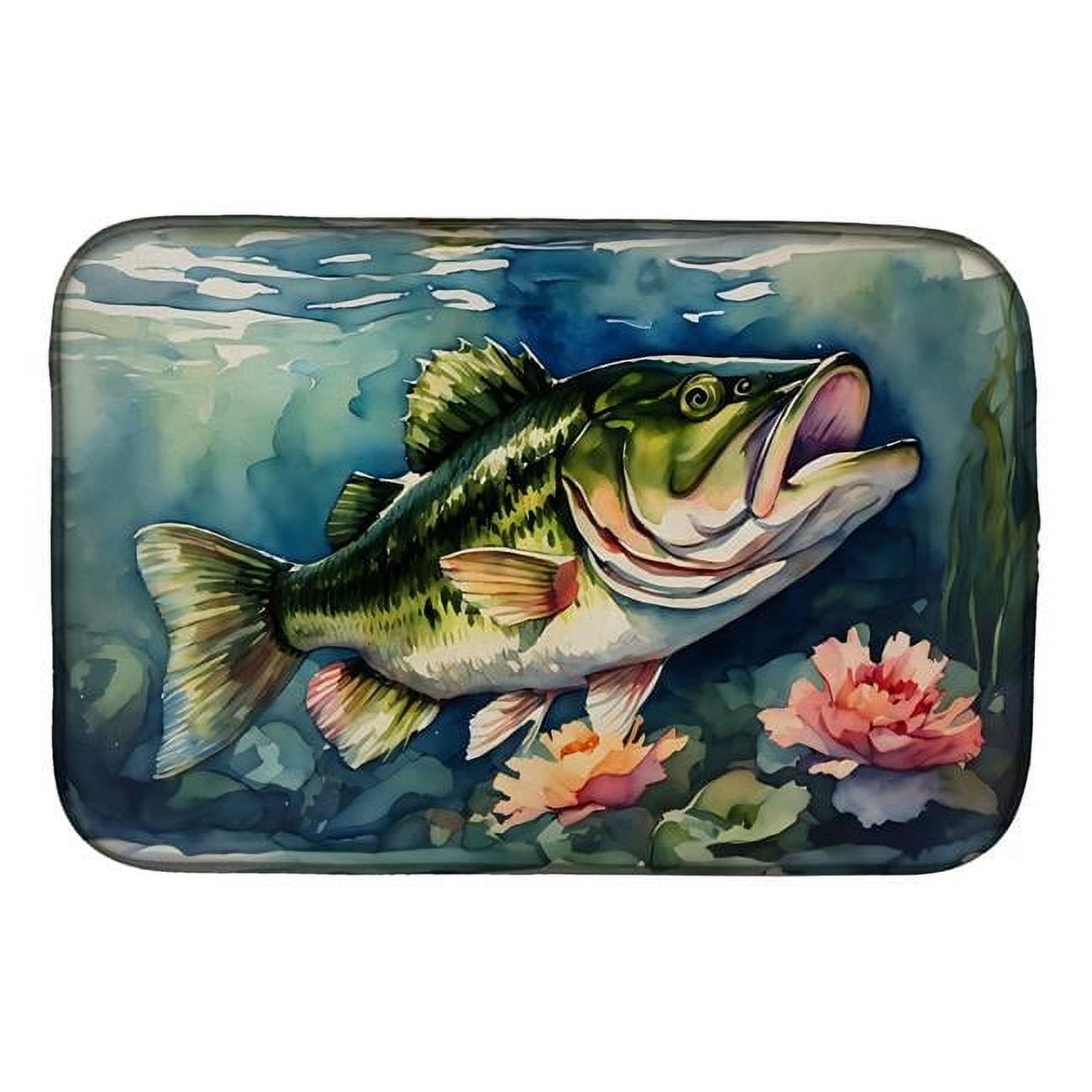 Carolines Treasures DAC2803DDM 21 x 14 in. Largemouth Bass Dish Drying ...