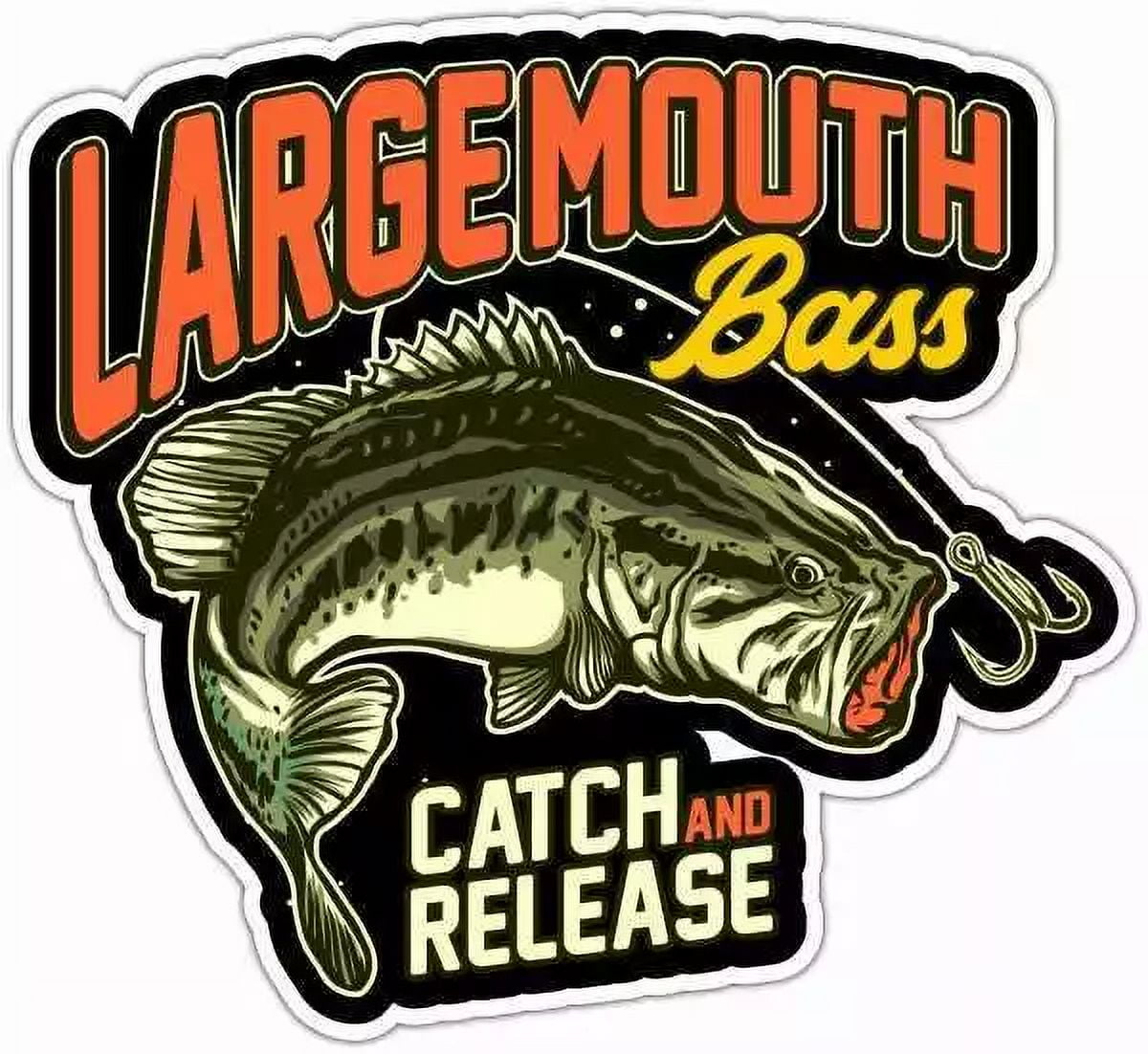 Largemouth Bass Fishing Fisherman Catch Fish Car Stickerphone Decal ...