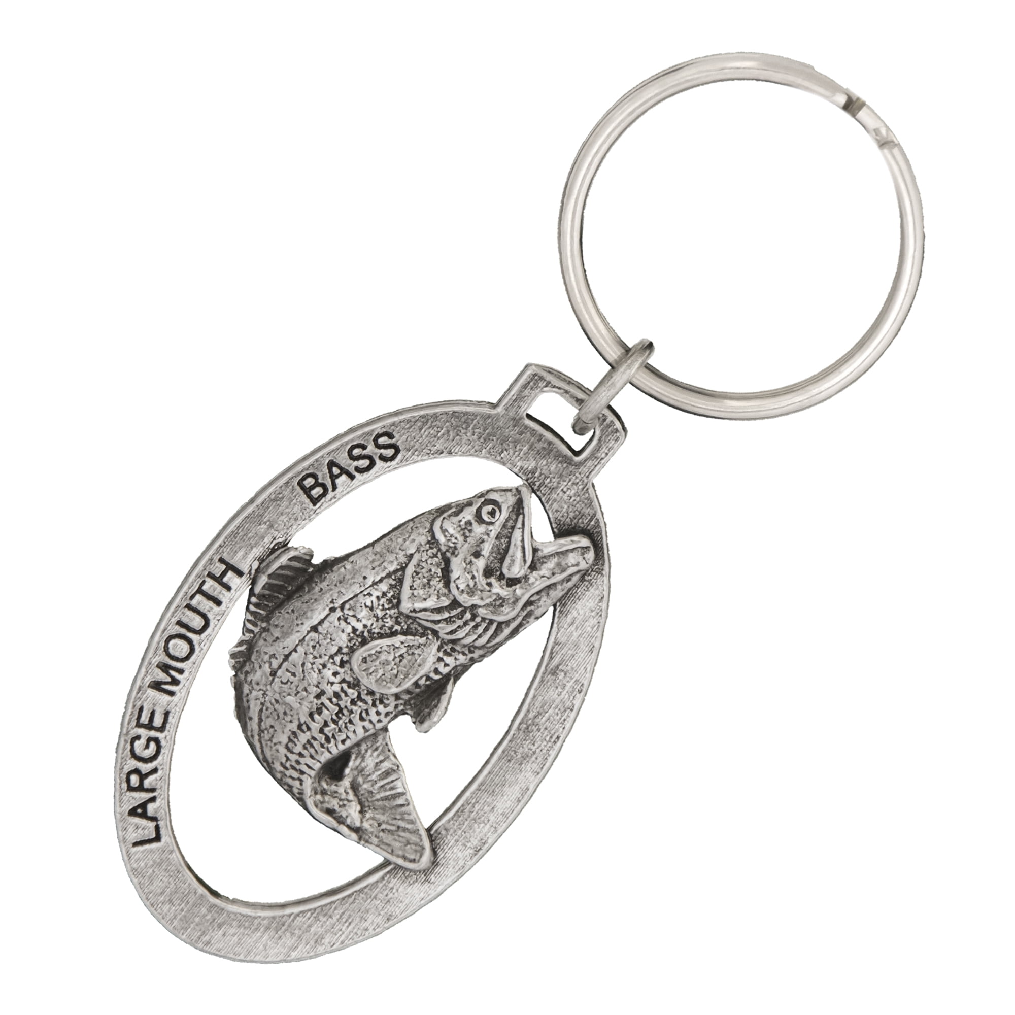 Creative Pewter Designs Largemouth Bass Keychain, Handmade Pewter ...