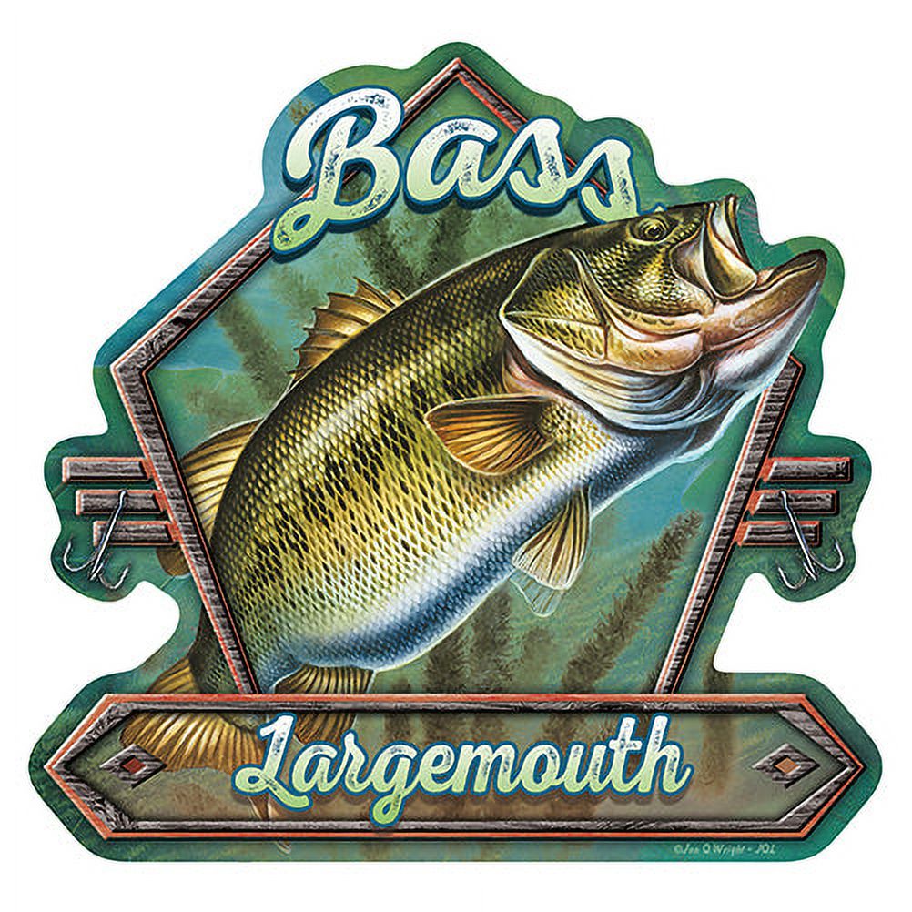 Largemouth Bass Novelty Sign | Indoor/Outdoor | Funny Home Décor for ...