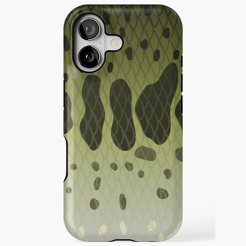 Largemouth Bass Skin Pattern Fishing Tough Phone Case with iPhone 11 to ...
