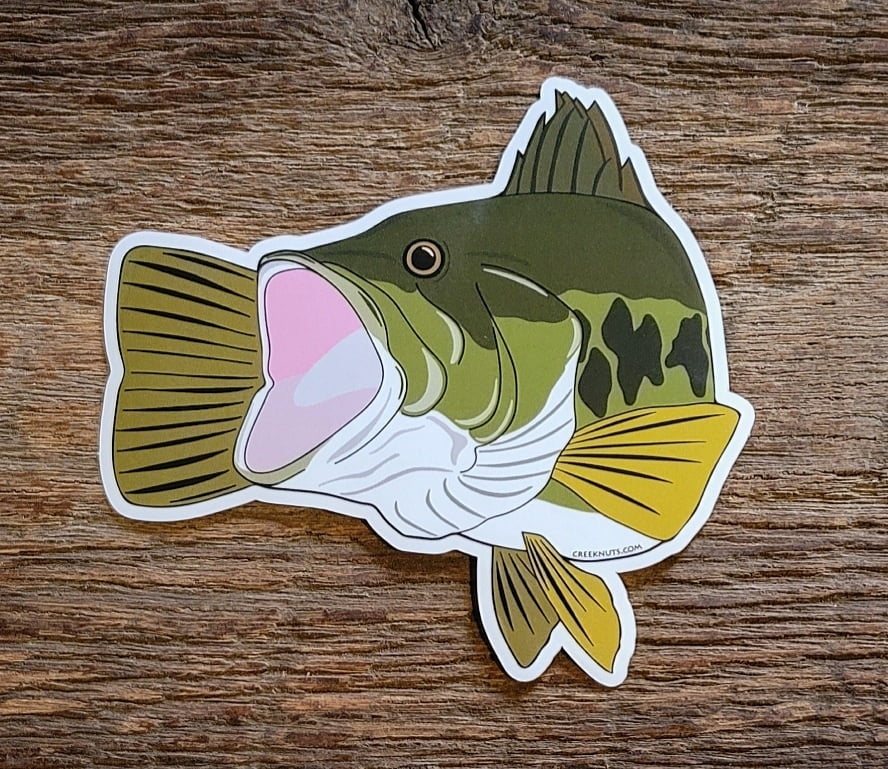 Largemouth Bass Sticker Decal - Walmart.com