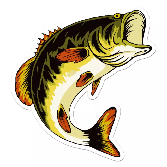 Largemouth Smallmouth Bass Sticker Phone Decal Water Bottle Stickers ...