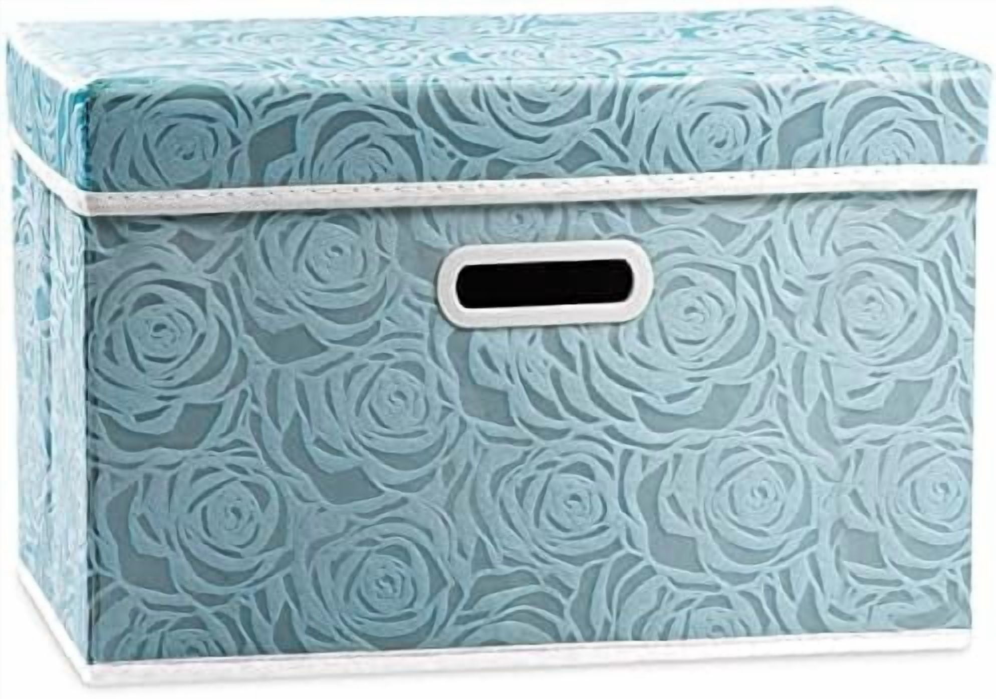Larger Collapsible Storage Cube with Lid [1-Pack] Fabric Decorative ...