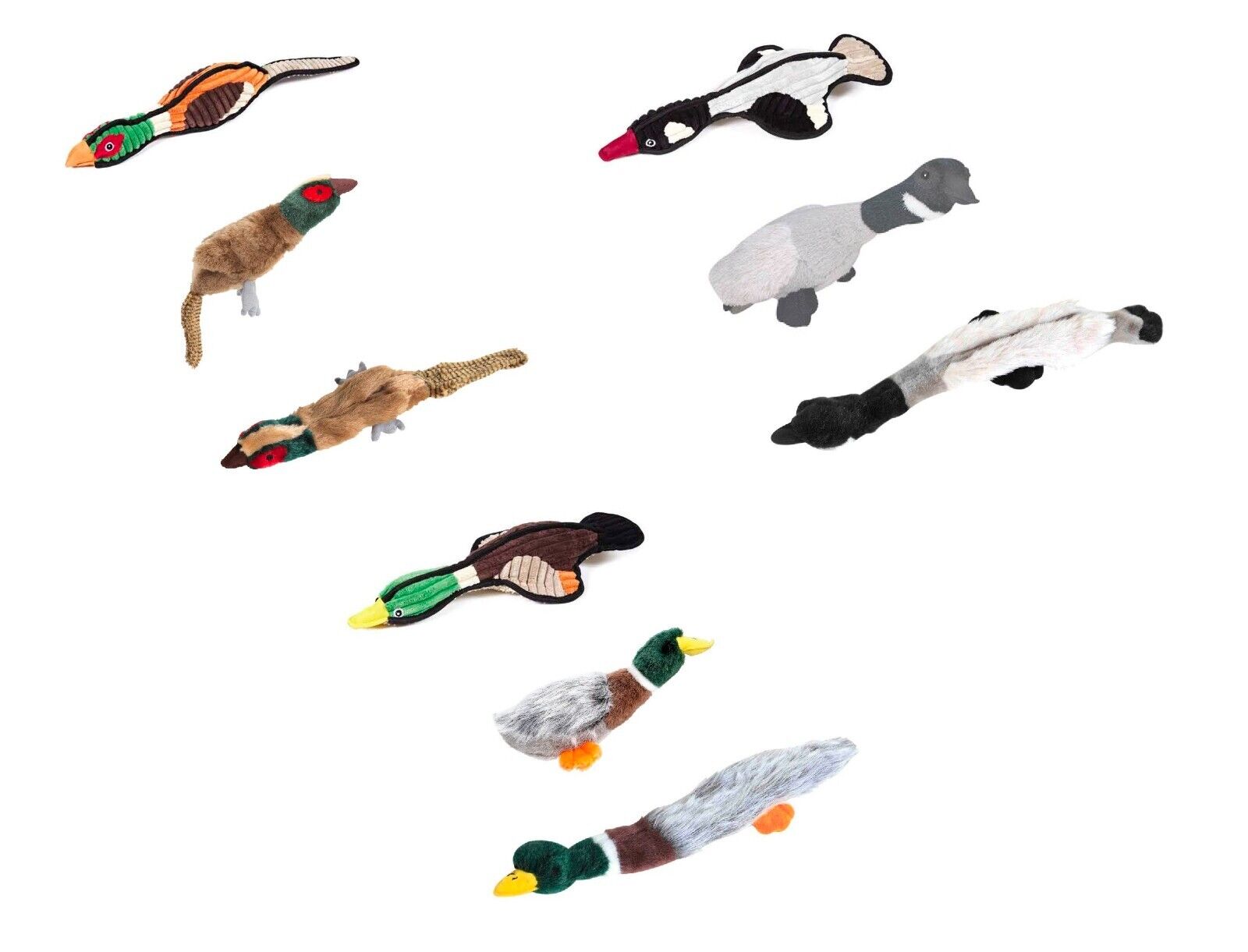 Larger Dog Toys Wild Bird Sets of 3 Field Stream Style Squeakers and ...