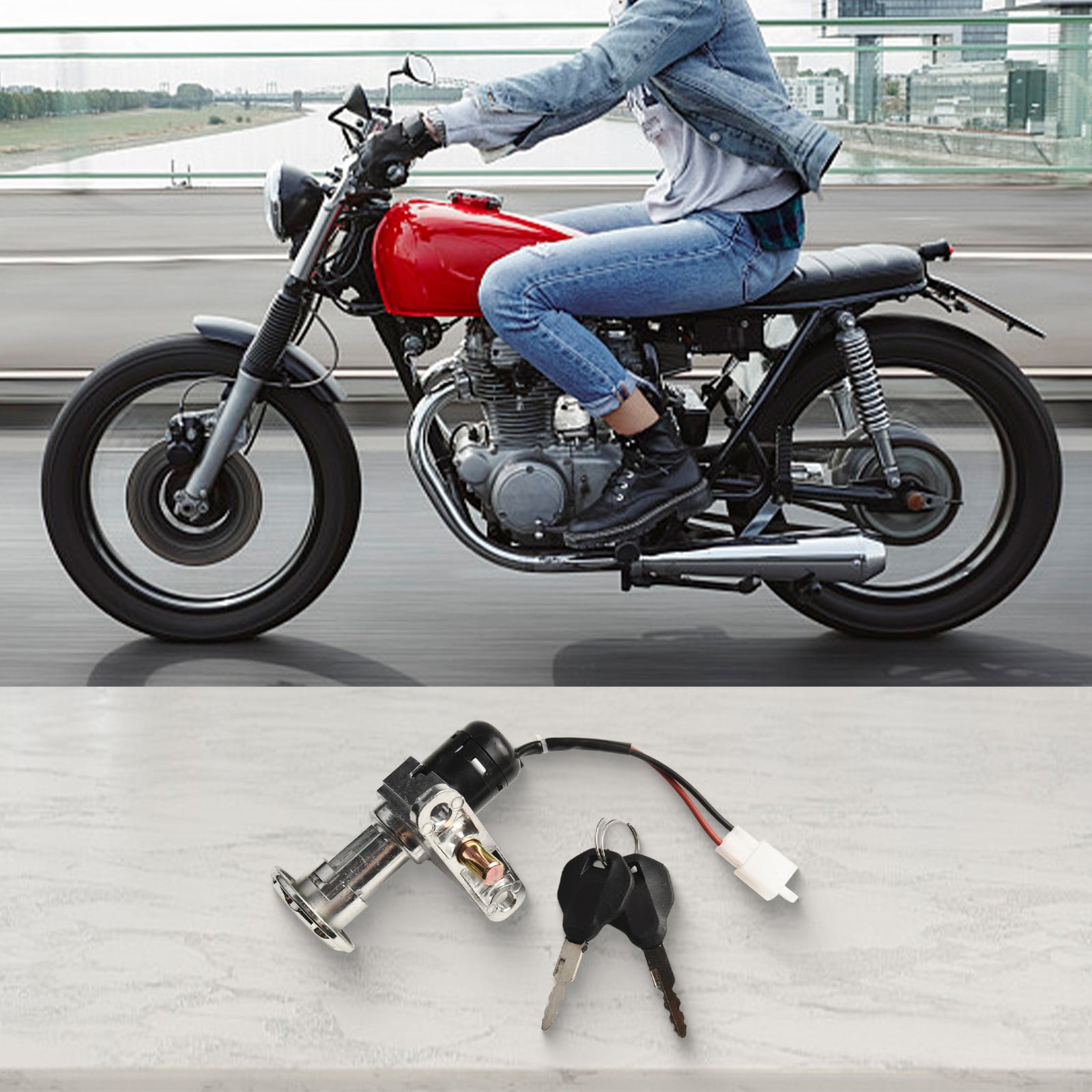 Larger Head Type Electric Bicycle Battery Case Lock With Ignition On ...