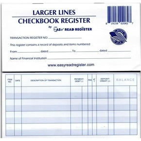 Blank Check Register
