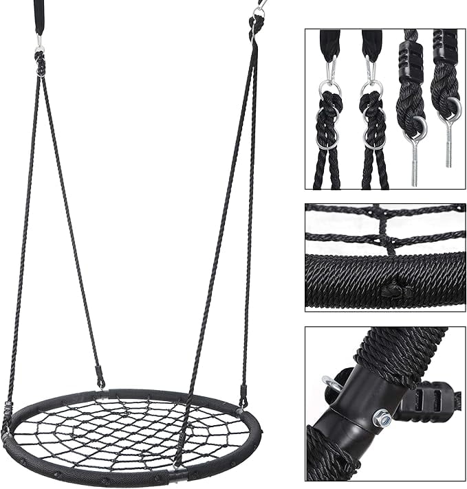 Largest 48" Spider Web Swing Set for Tree 700lbs Extra Large Platform ...