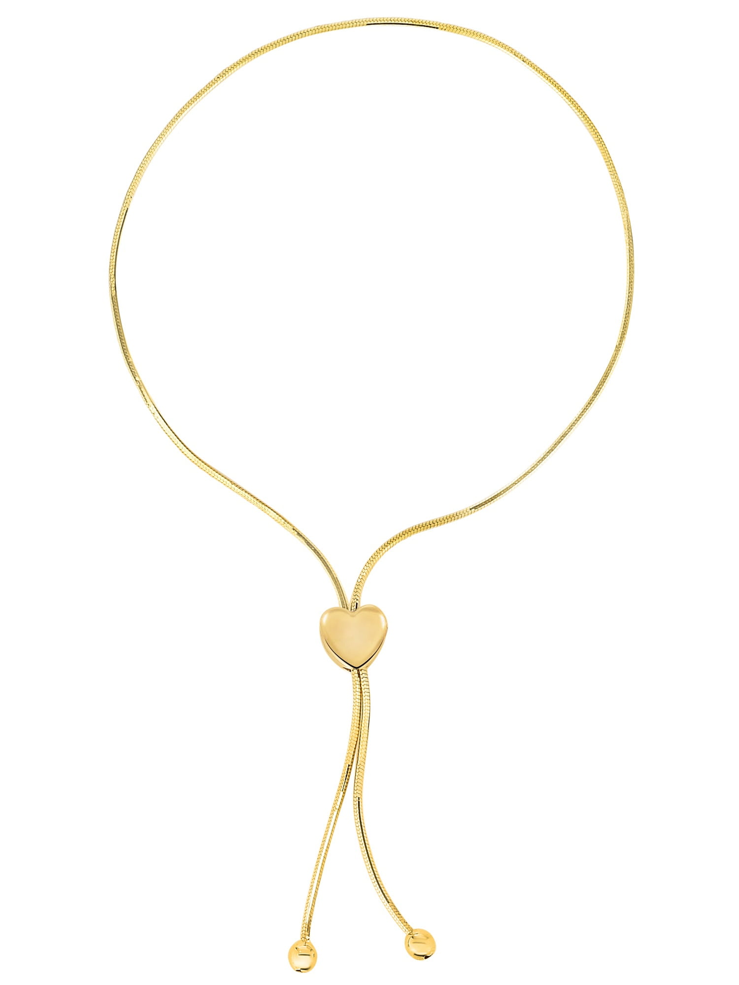 Lariat Type With Heart Clasp Bolo Friendship Adjustable Bracelet In 14K ...