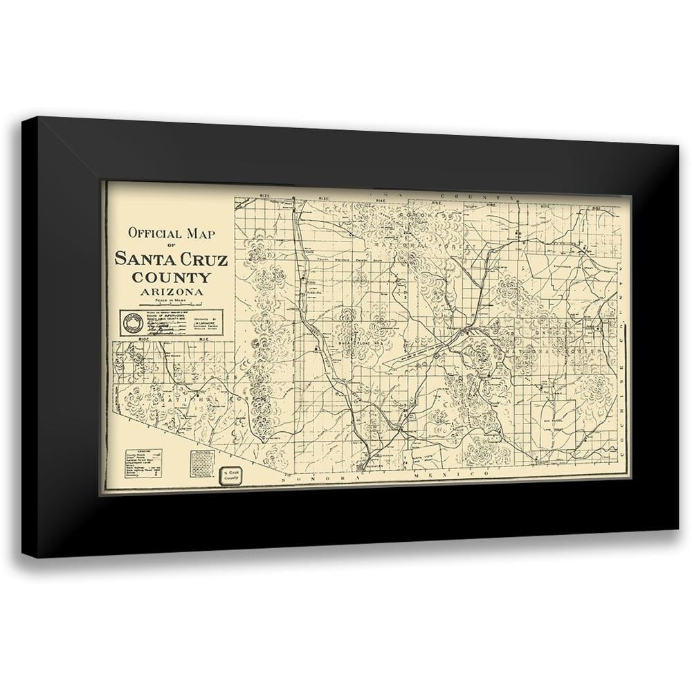 Larimore 14x9 Black Modern Framed Museum Art Print Titled - Santa Cruz ...