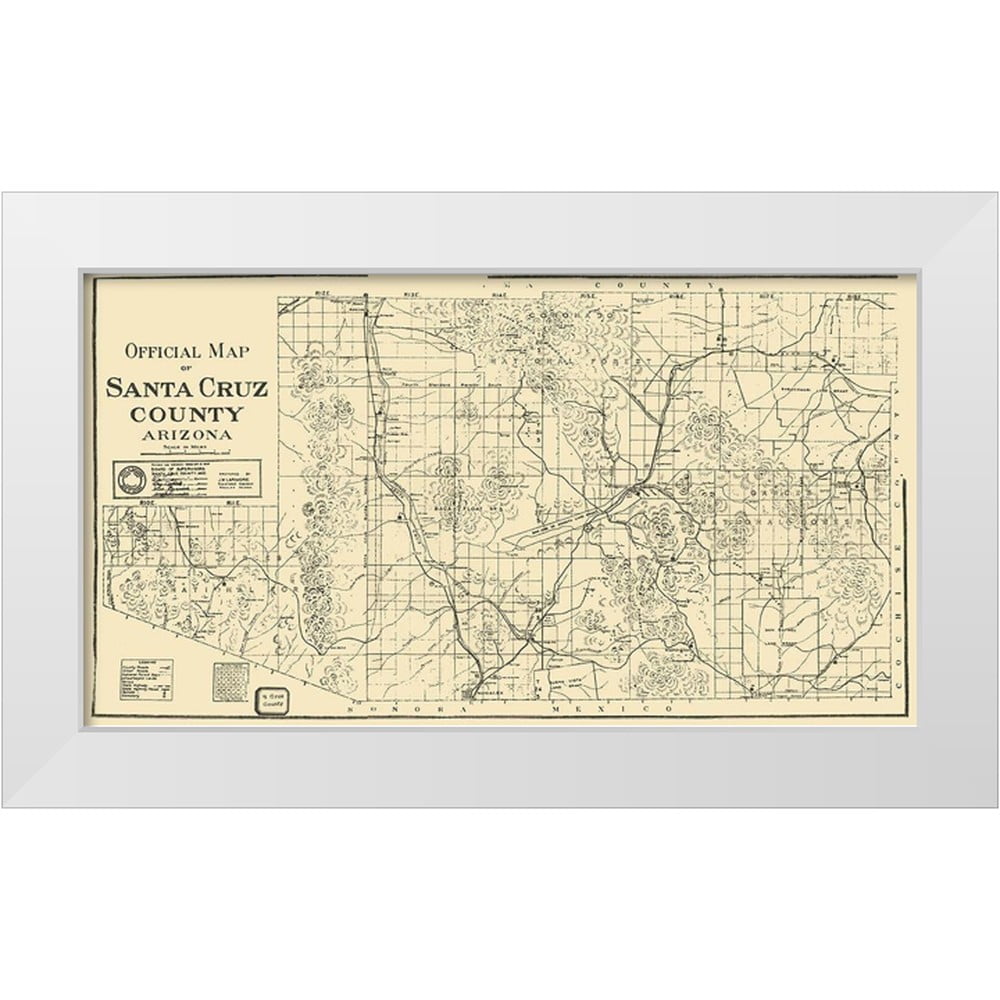 Larimore 18x12 White Modern Wood Framed Museum Art Print Titled - Santa ...