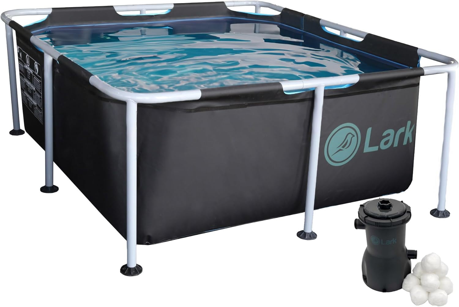 Free Shipping! Lark 5' x 24" Square Metal Frame Splash Pool with 530 ...
