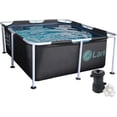 Free Shipping! Lark 5' x 24" Square Metal Frame Splash Pool with 530 ...