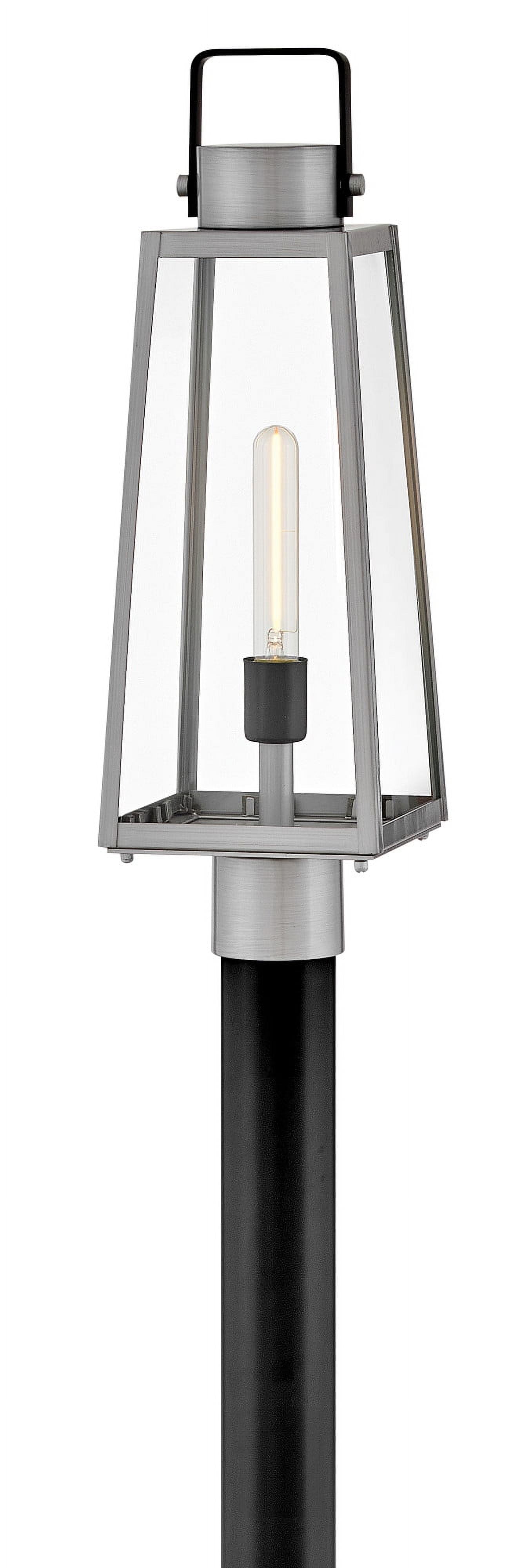 Lark 82001 Hugh 1 Light 22" Tall Post Light - Antique Brushed Aluminum ...
