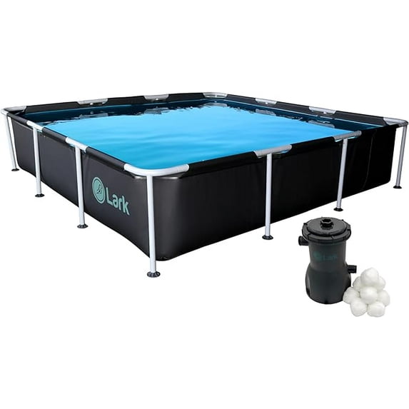 "Lark Quick Setup 9' x 24"" Outdoor Fast Swimming Pool with Sturdy ...