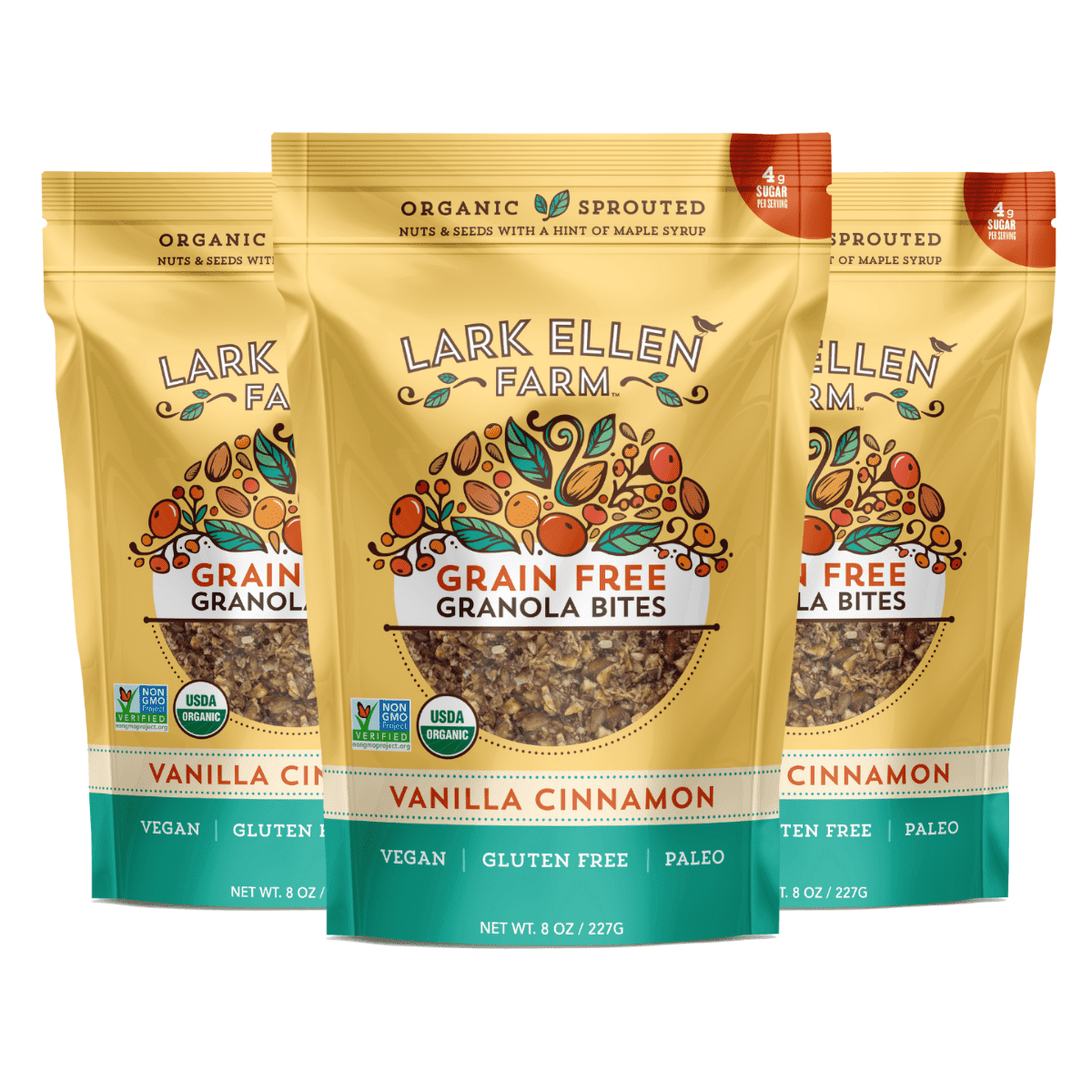 Lark Ellen Farm Vanilla Cinnamon Granola Clusters, Gluten Free, Vegan ...
