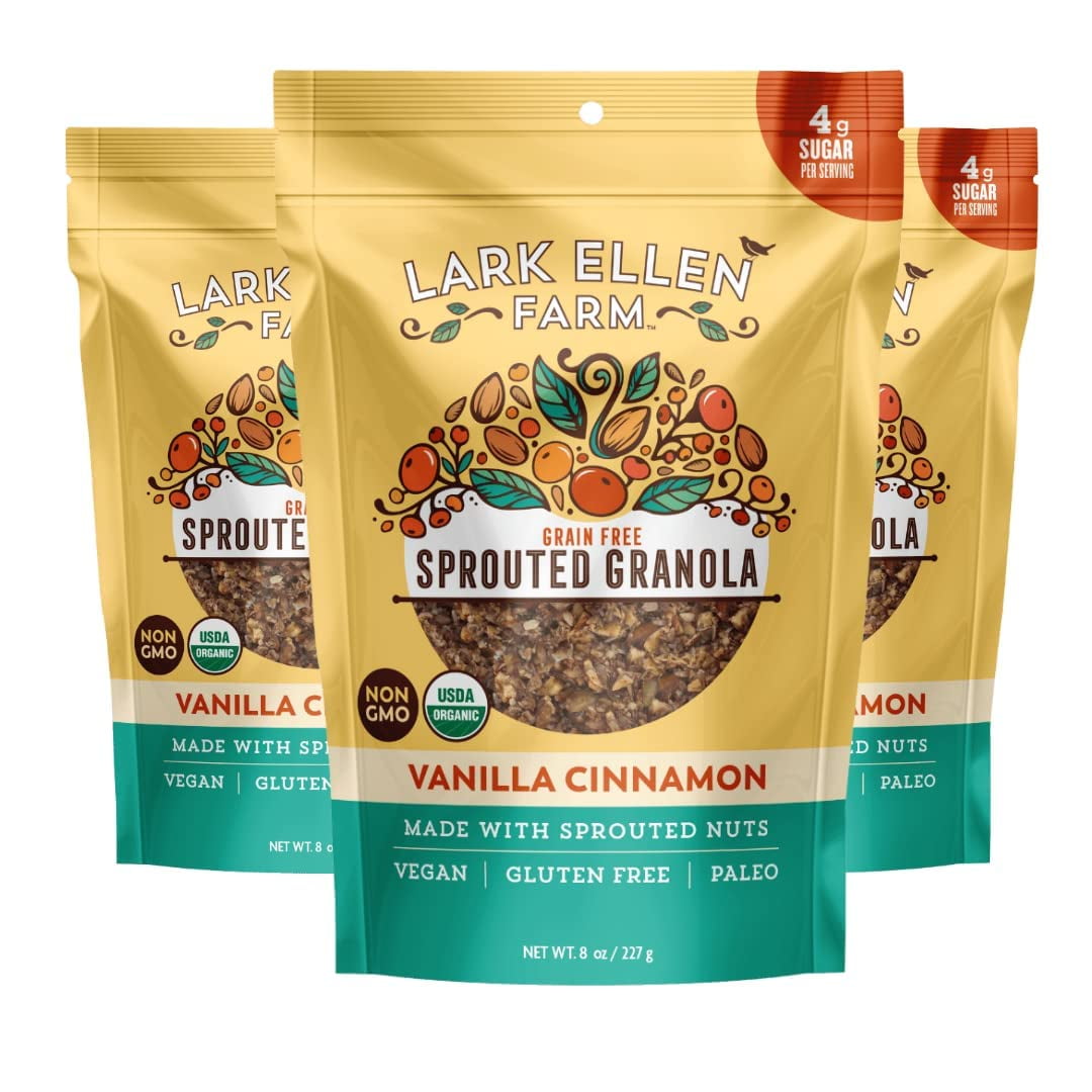 Lark Ellen Farm Vanilla KEF16 Cinnamon Granola Clusters, Gluten Free ...