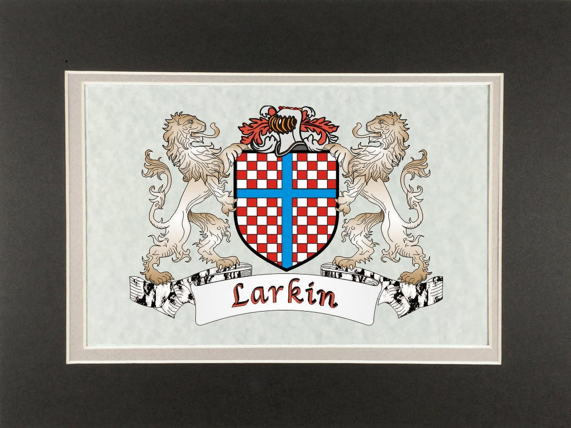 Larkin Irish Coat of Arms Print - Frameable 9" x 12" - Walmart.com