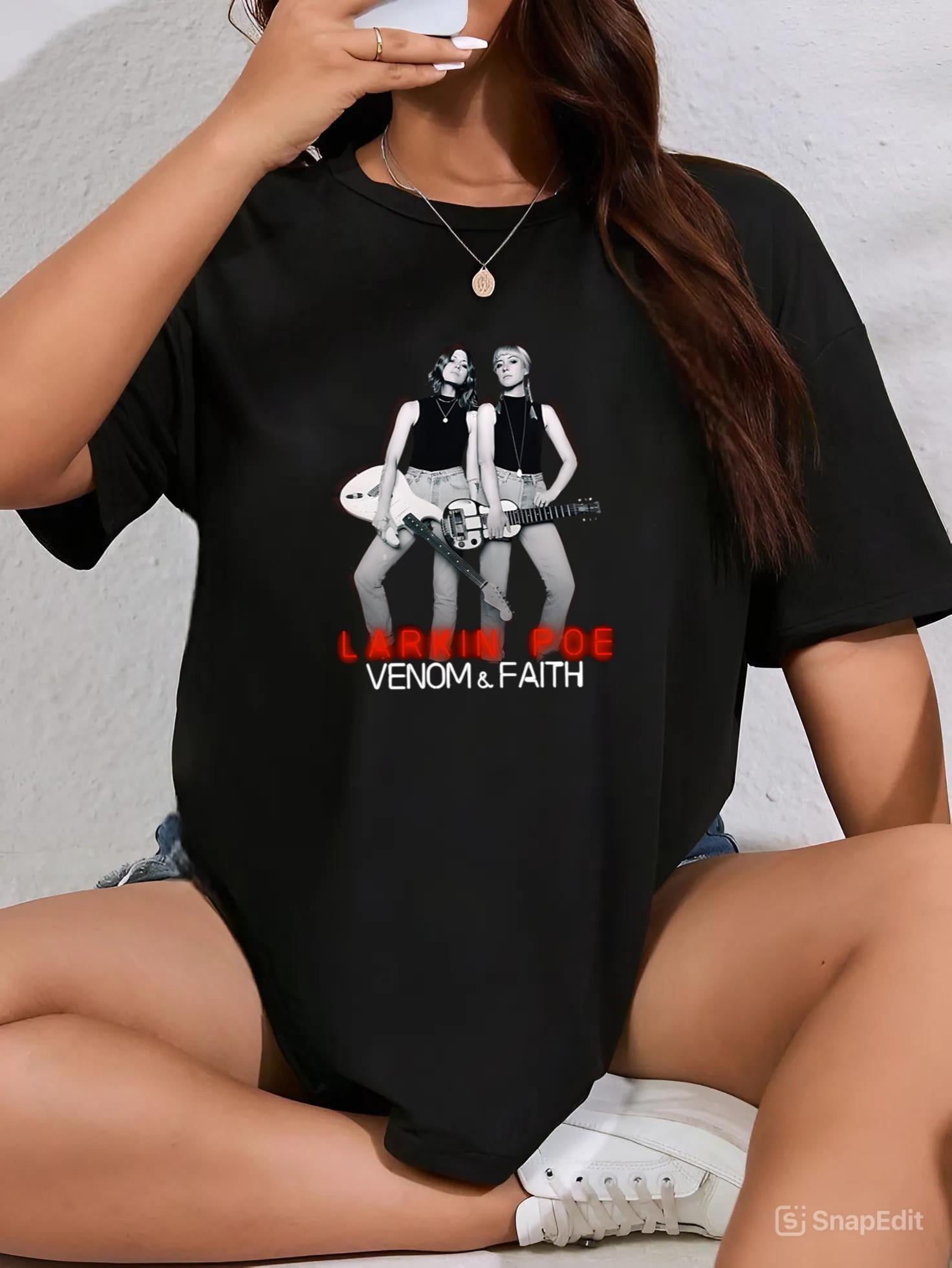 Larkin Poe Venom And Faith Album Blues Rock Duo T-Shirt, Sister Band ...