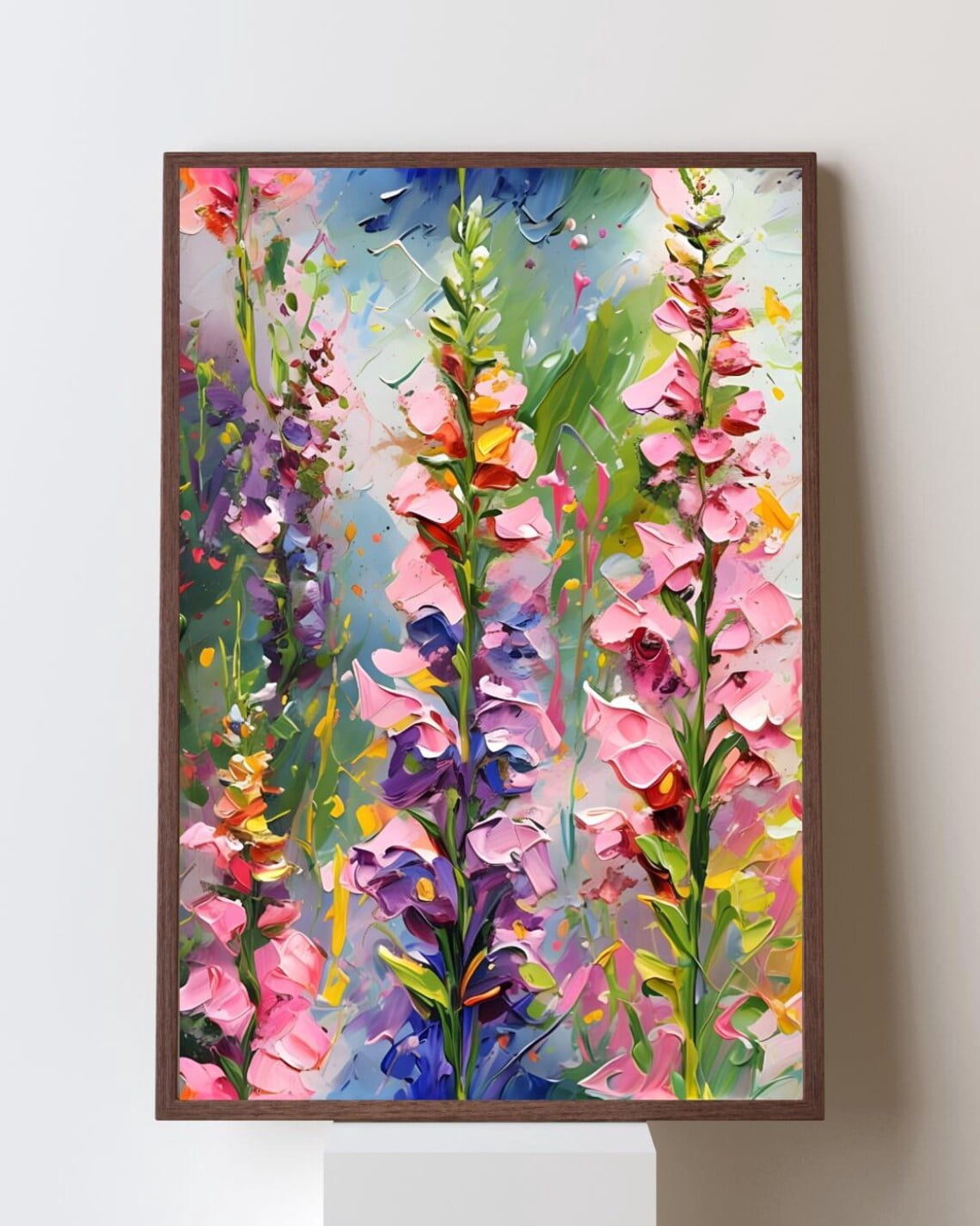 Larkspur French Country July Birth Flower Cottagecore Wildflower Art ...