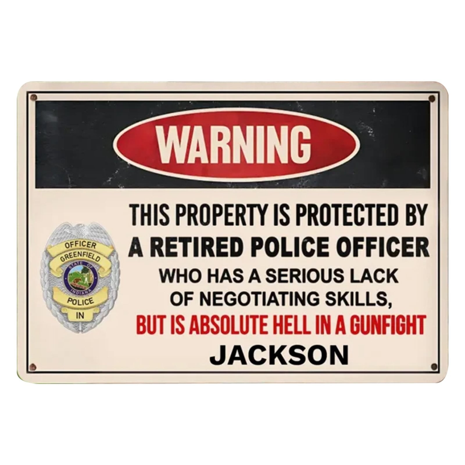 Larmly Ranch Vintage Yard Decor Art Tin Sign 8 X 12 Retro Warning ...