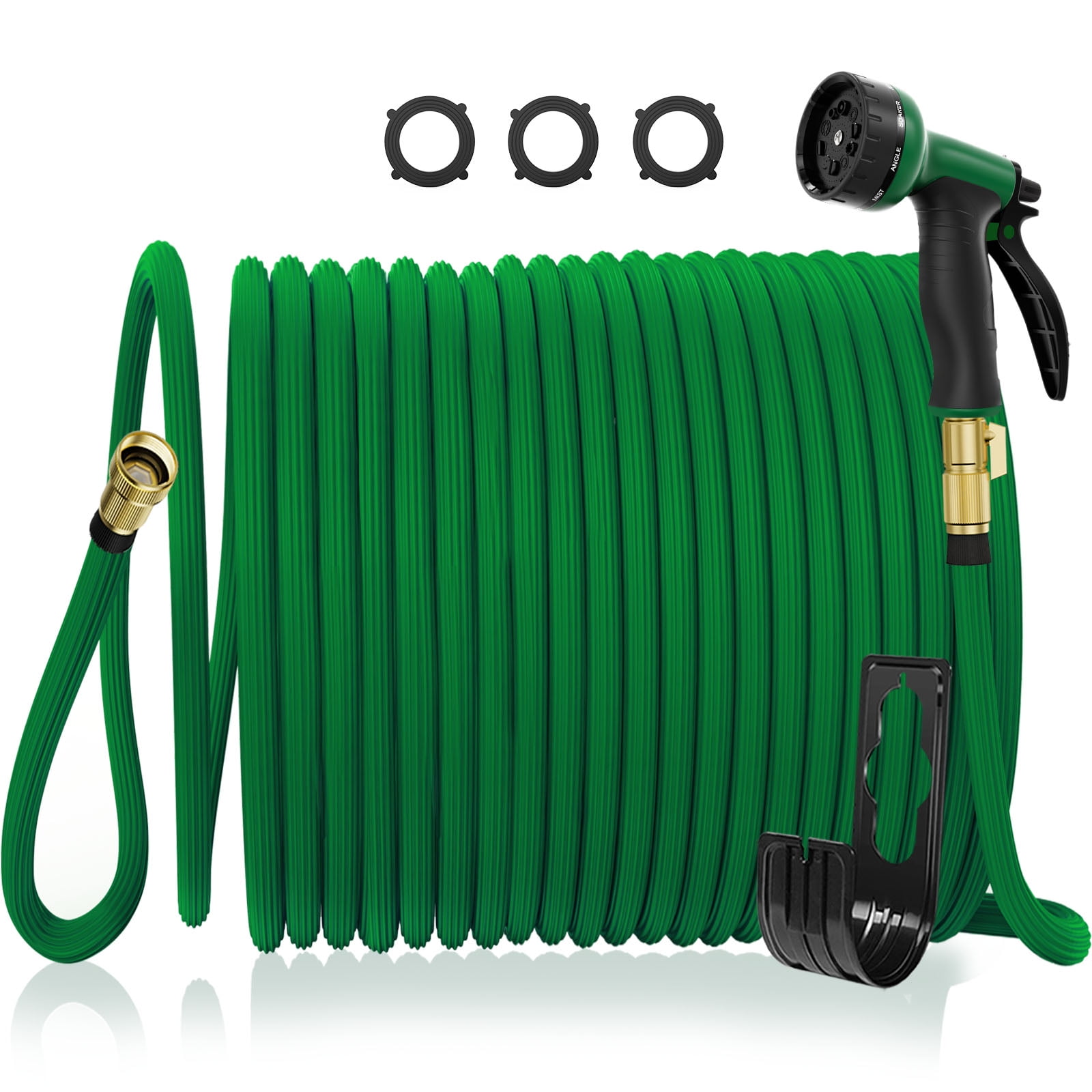 Larmtek 125 ft Expandable Garden Hose,Green,Water Hose for Outside with ...