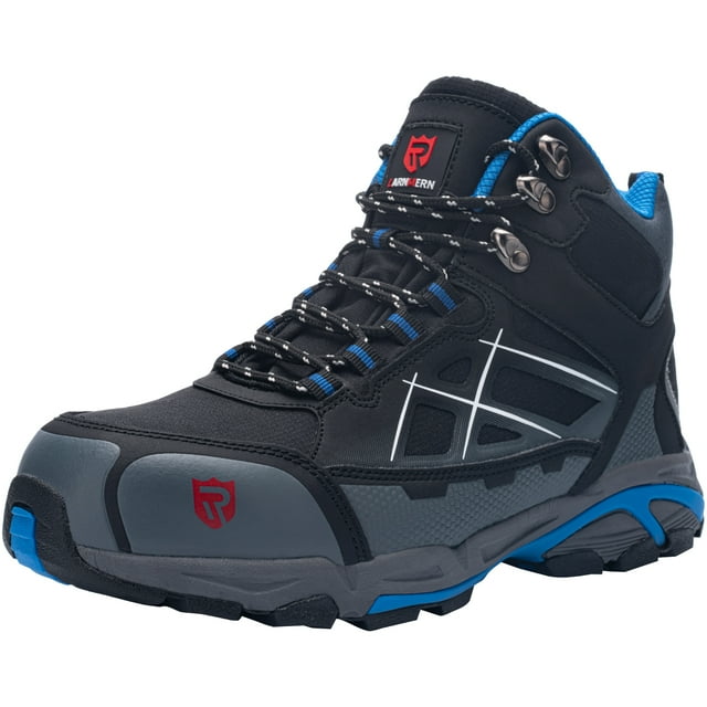 Larnmern Men's Steel Toe Ankle Work Boots, Slip Resistant, Static ...
