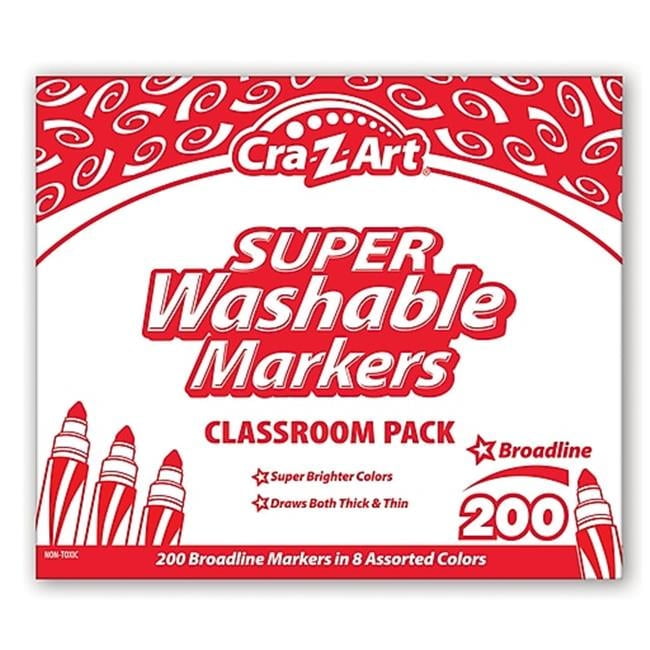 Larose Industries Broadline Washable Marker Classroom Pack, 8 Assorted ...