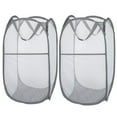 Larpur Laundry Basket 75L Collapsible Mesh Hamper Portable Clothes ...