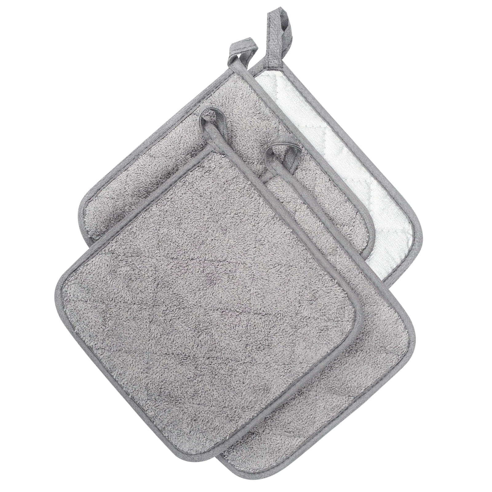 Larpur 7''x7'' Hot Pot Holders Pack of 4 Polyester Heat Resistant Pad ...