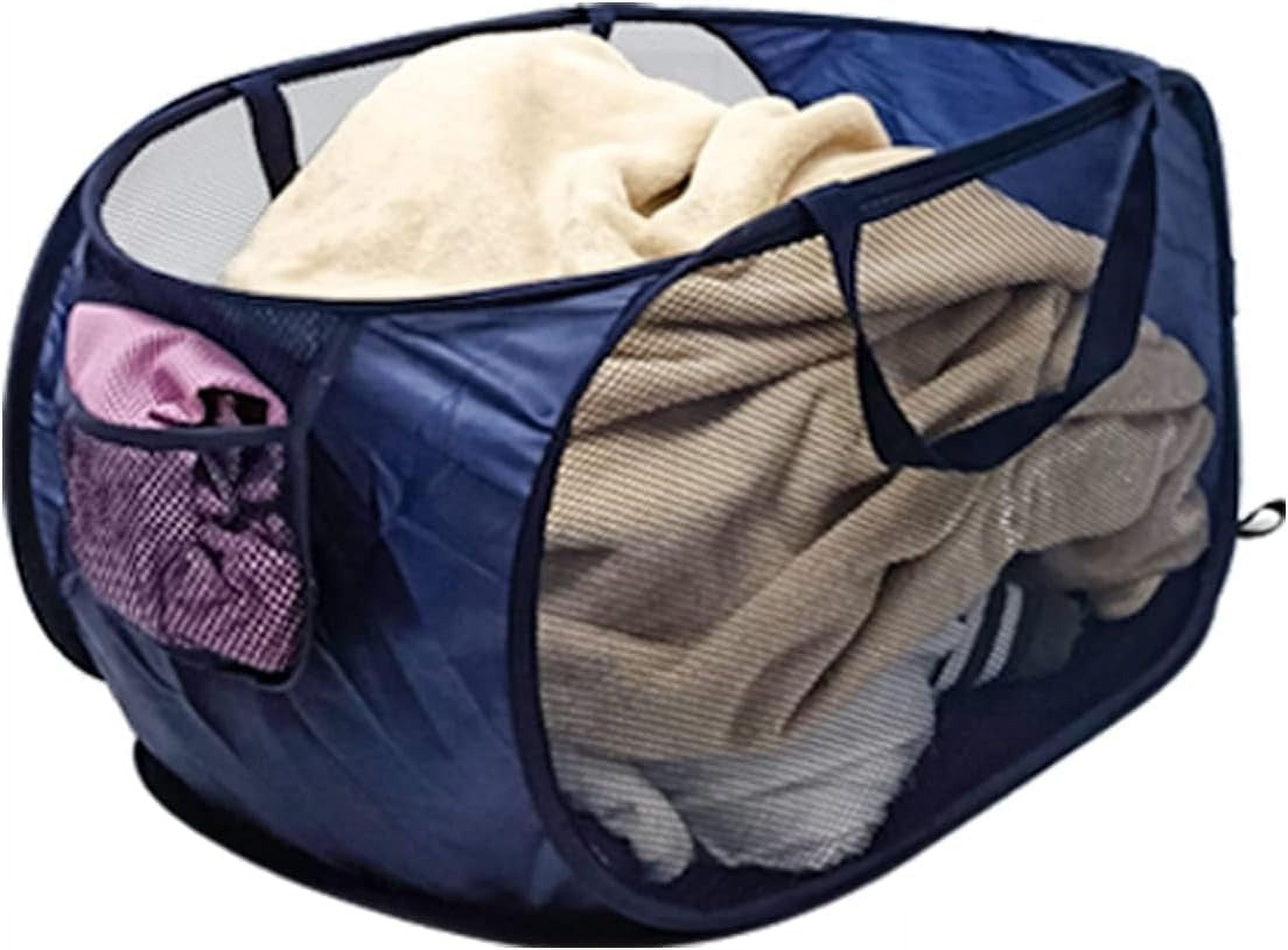 Larpur 72L Collapsible Popup Mesh Laundry Hamper, High-density ...