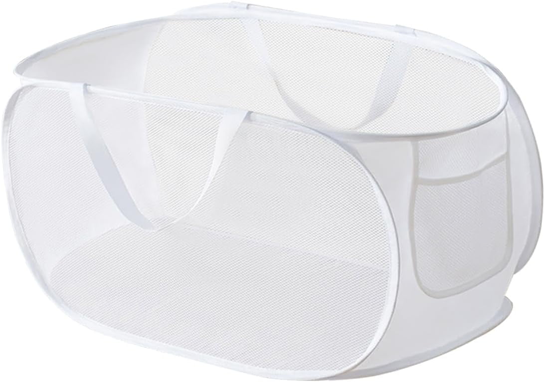 Larpur, High-density Mesh Ployster Laundry Hamper, 72L, White - Walmart.com