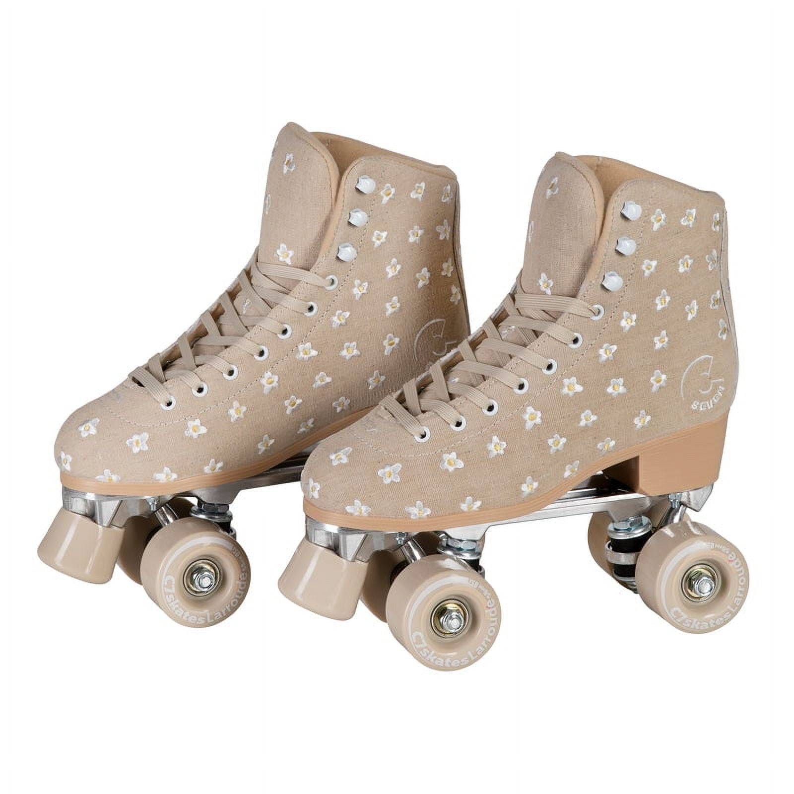 Larroudé x C7 Raffia Quad Skates, size 7 - Walmart.com