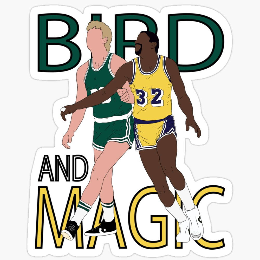 Larry Bird And Magic Johnson Sticker Phone Decal Water Bottle Stickers ...