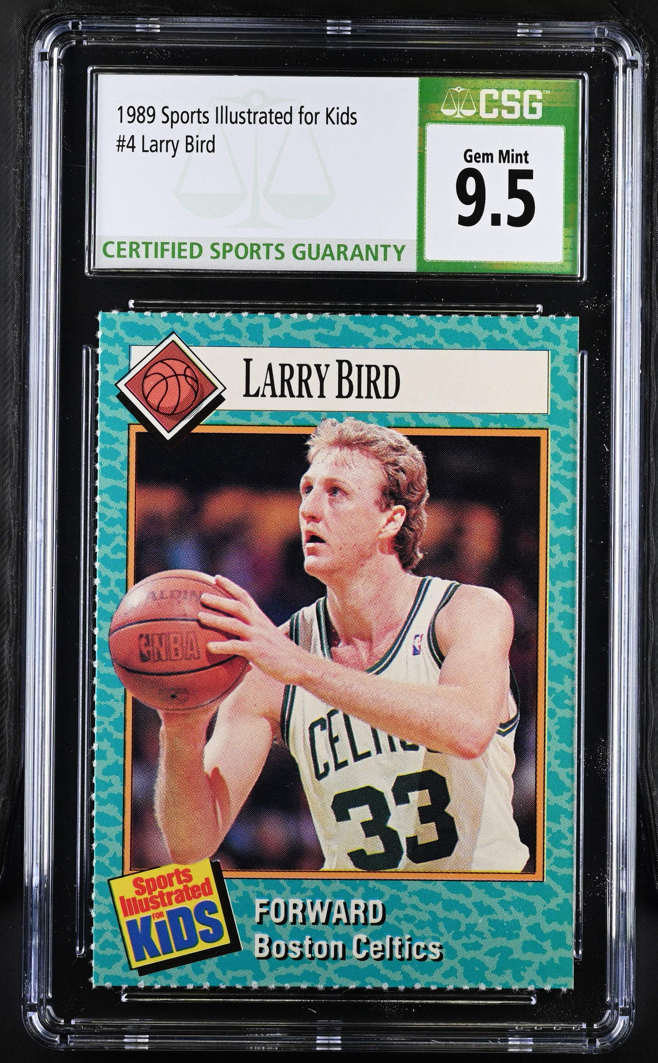 Larry Bird Boston Celtics 1989 Sports Illustrated for Kids card CSG ...