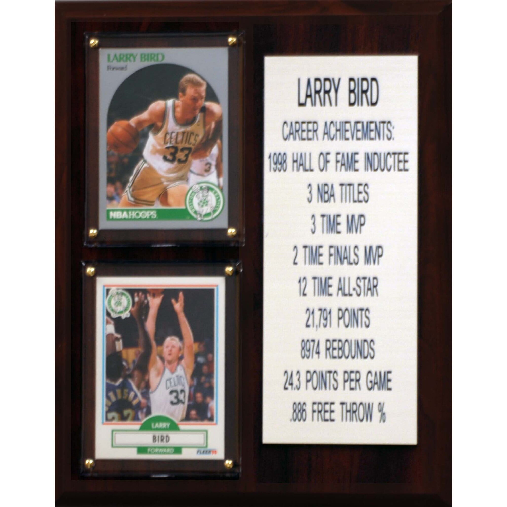 Larry Bird Boston Celtics 8'' x 10'' Plaque - Walmart.com