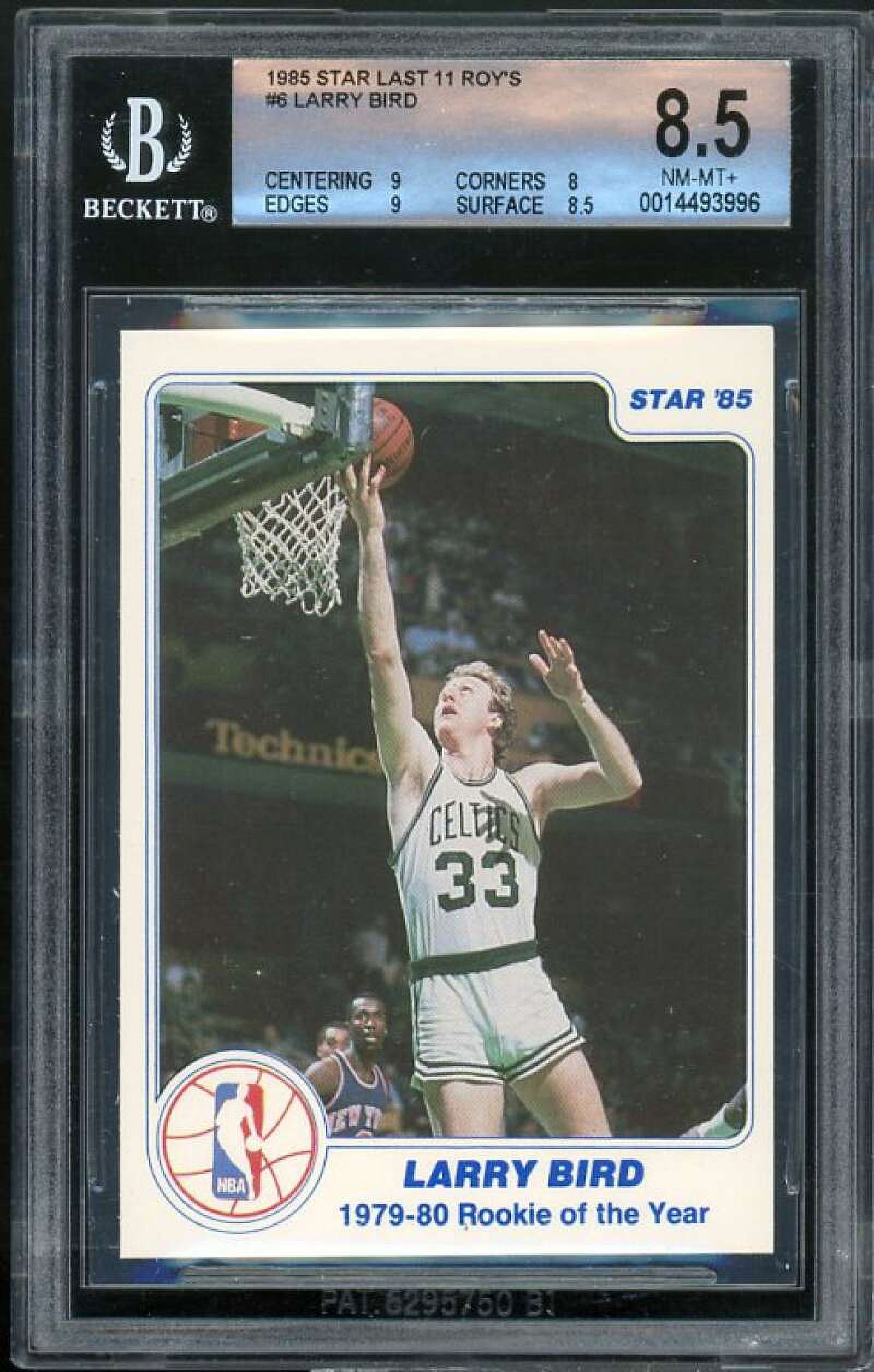 Larry Bird Card 1985 Star Last 11 ROY's #6 BGS 8.5 (9 8 9 8.5 ...